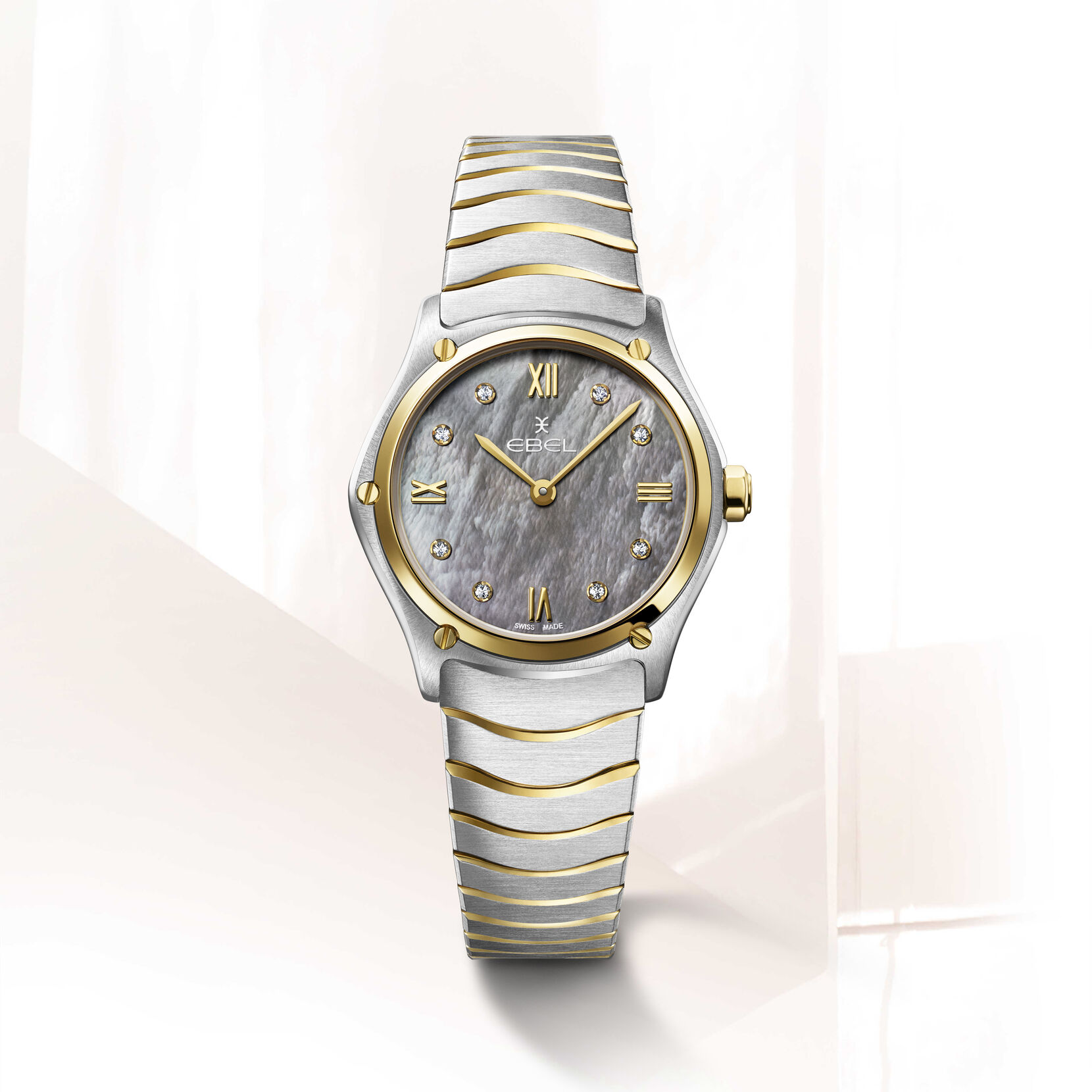 EBEL | Women's EBEL Sport Classic watch, stainless steel and 18K yellow ...