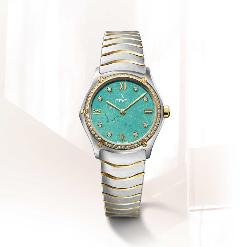 EBEL | Women's EBEL Sport Classic watch, stainless steel and 18K yellow ...