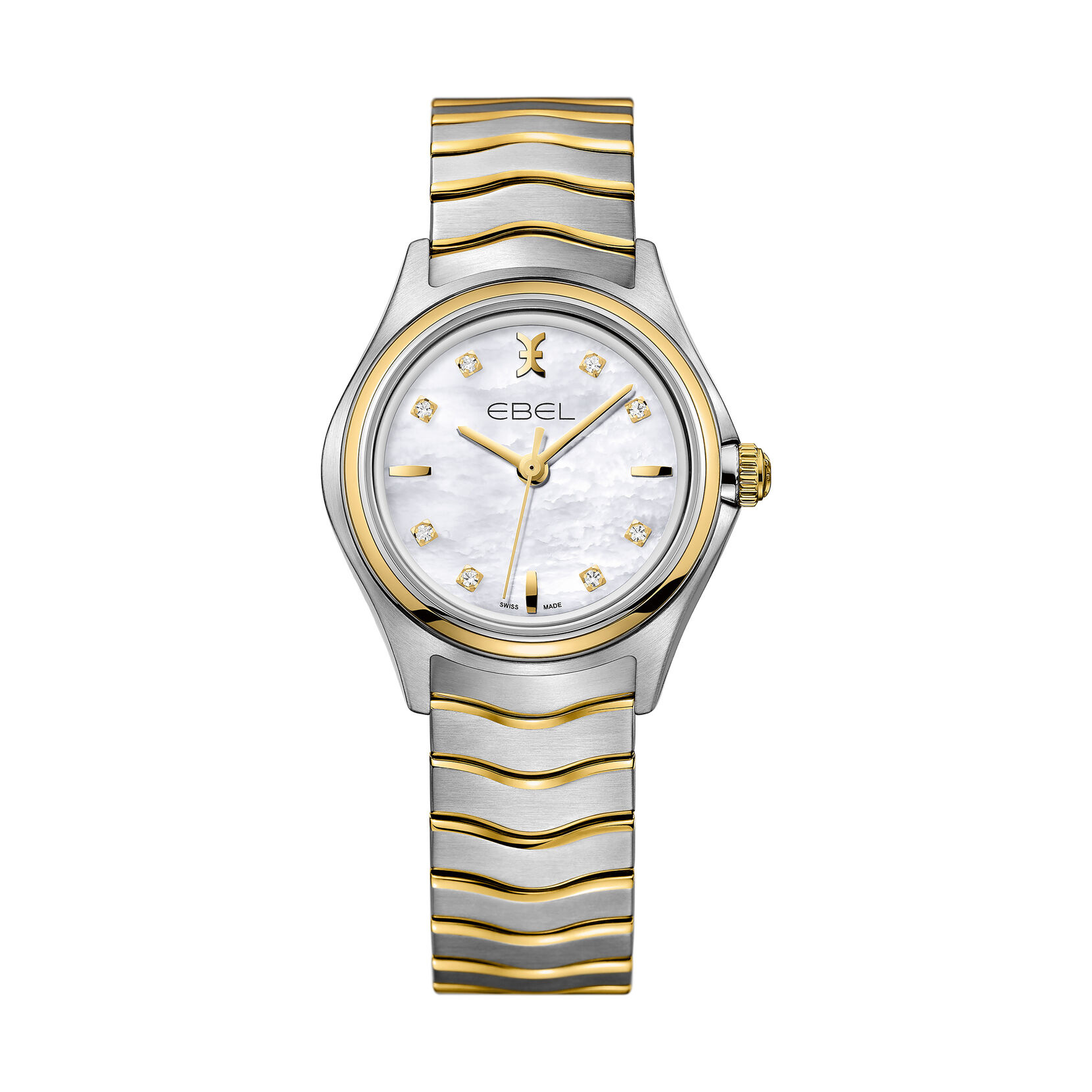 EBEL | Women's Watch EBEL Wave, stainless steel and 18K yellow gold ...