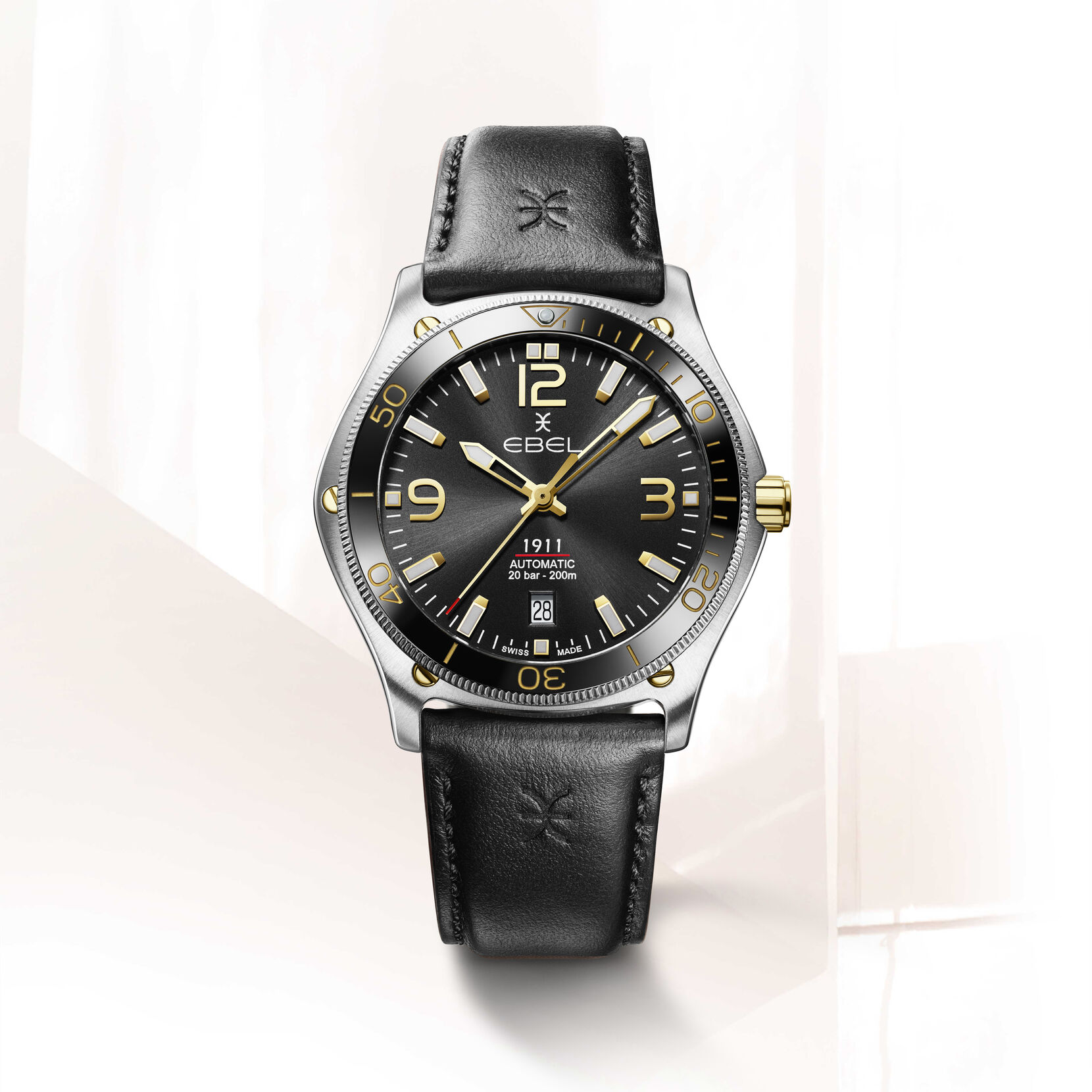 EBEL | Men's watch EBEL 1911, stainless steel and 18K yellow gold